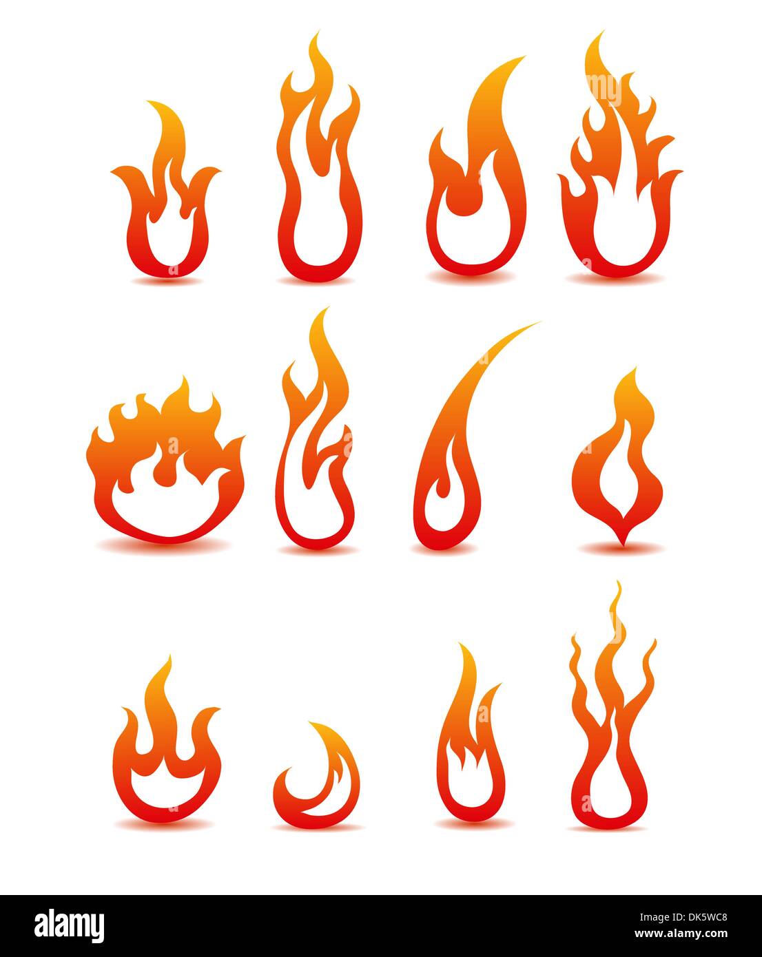Collection of fire icons Stock Vector Image & Art - Alamy