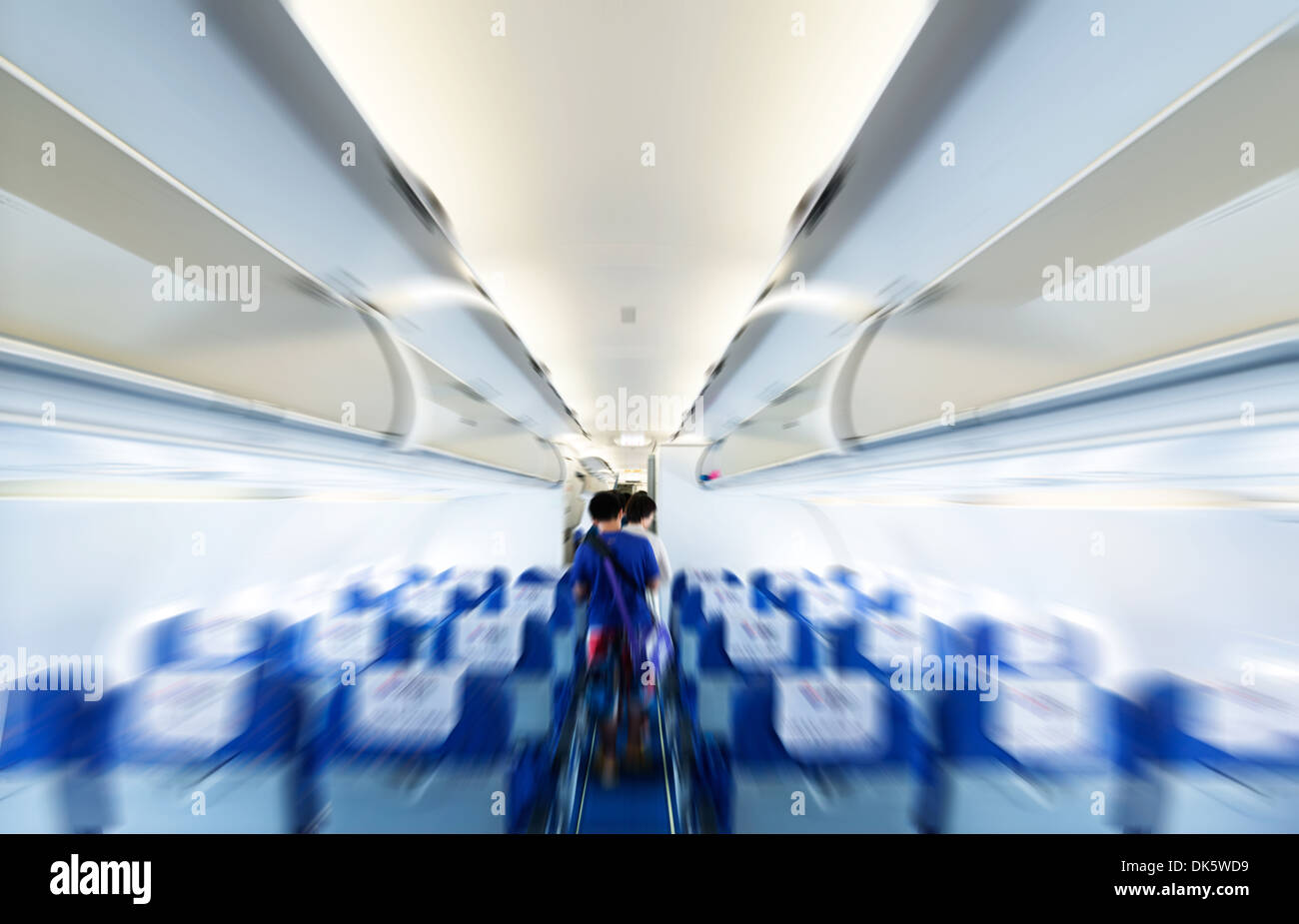Commercial aircraft interior Stock Photo - Alamy