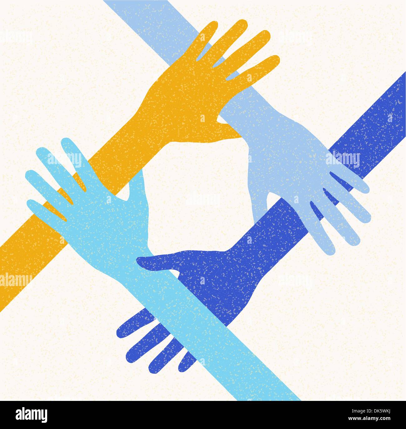 hands teamwork. connecting concept. Vector illustration Stock Vector ...