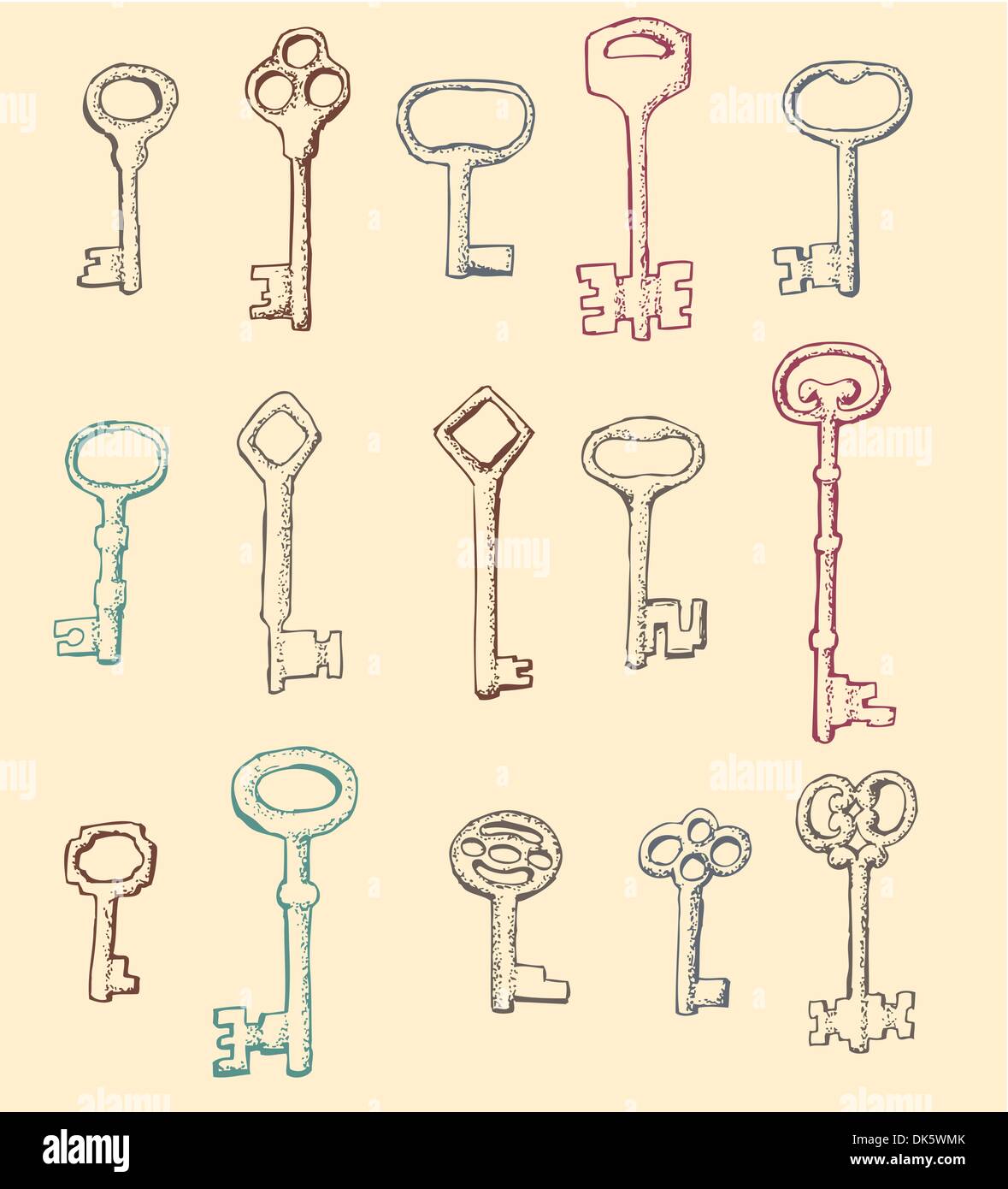 Hand drawn unlock padlock Stock Vector Images - Alamy