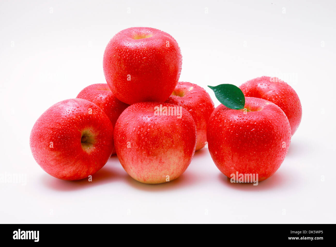 Red Apples on White Background Stock Photo - Alamy