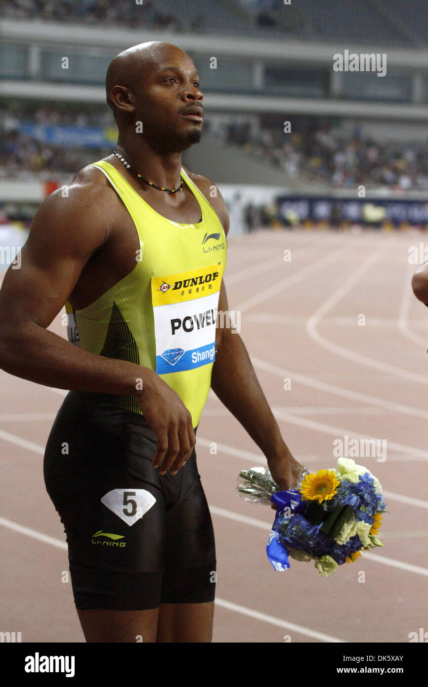 May 15, 2011 - Shanghai, China - Jamaican sprinter ASAFA POWELL showed ...