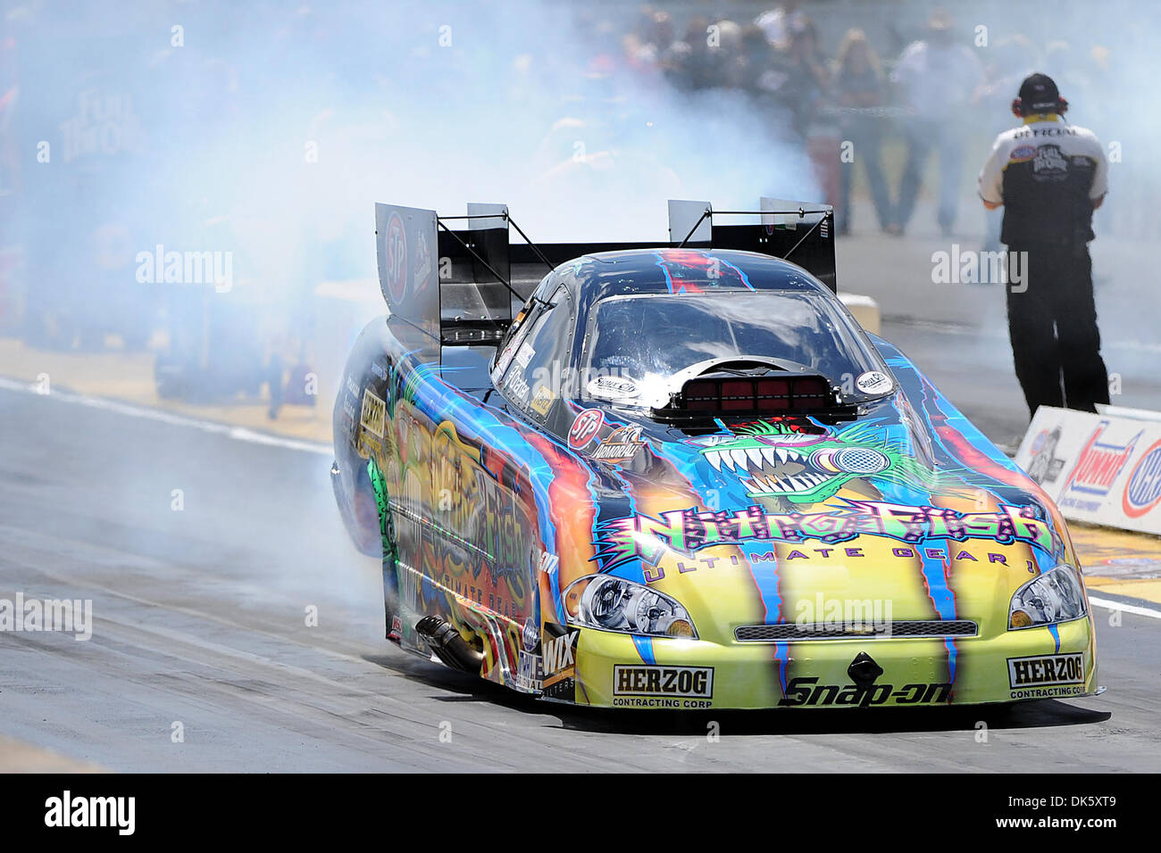 May 15, 2011 - Commerce, Georgia, U.S - Funny car Driver Tony Pedregon ...