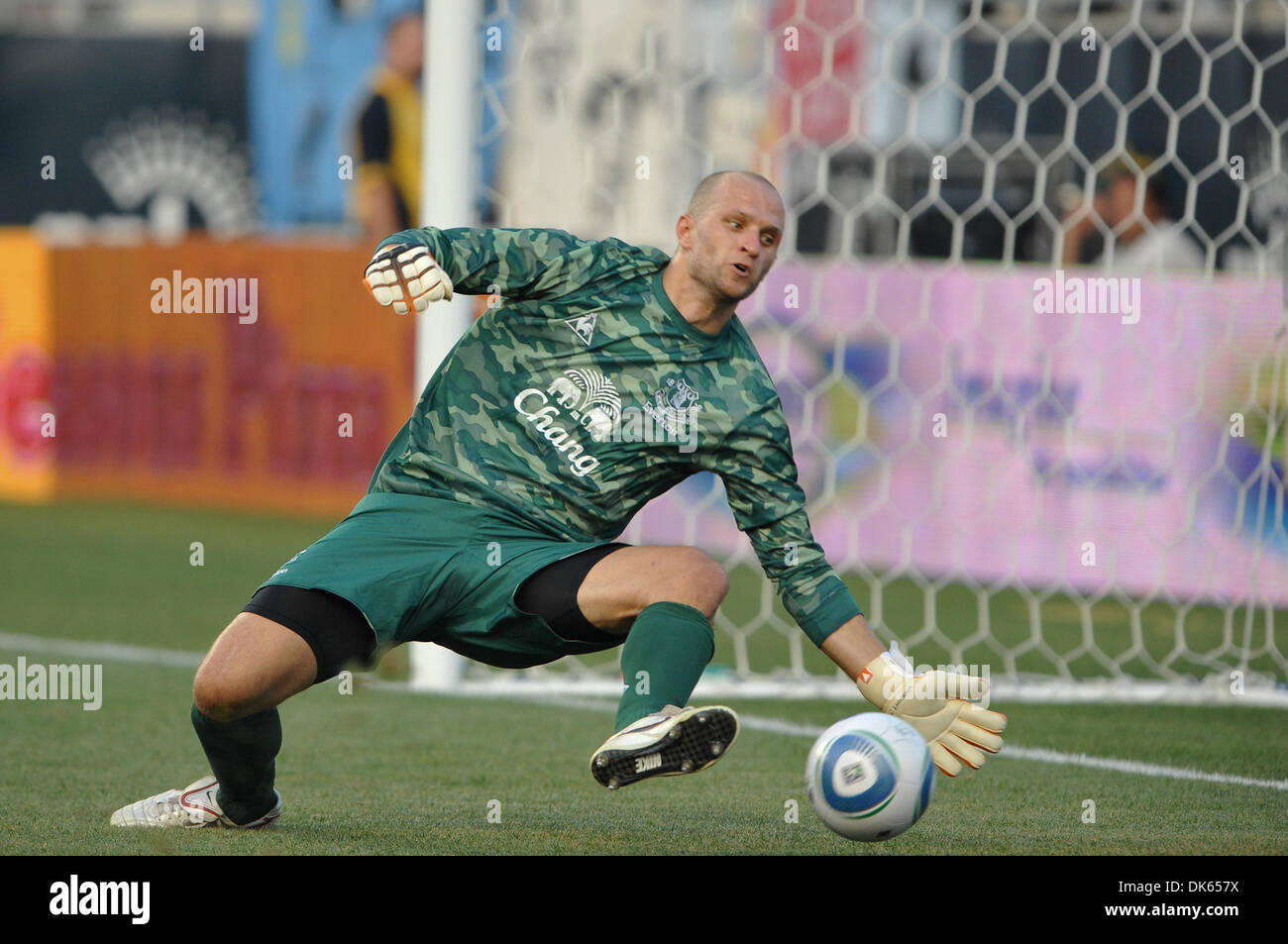 July 20, 2011 - Chester, Pennsylvania, U.S - Everton Goalkeeper Jan ...