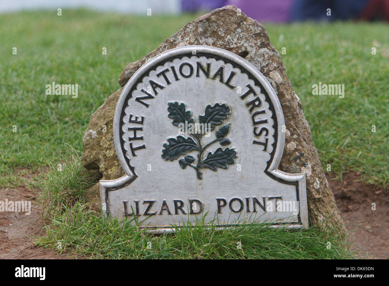 The National Trust Lizard Point sign in Cornwall UK Stock Photo - Alamy