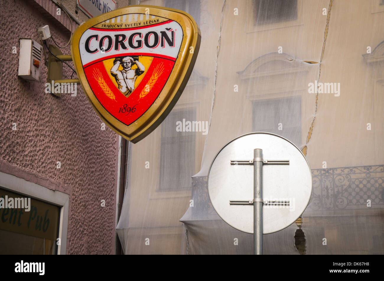 sign, logo Corgon, beer Stock Photo - Alamy