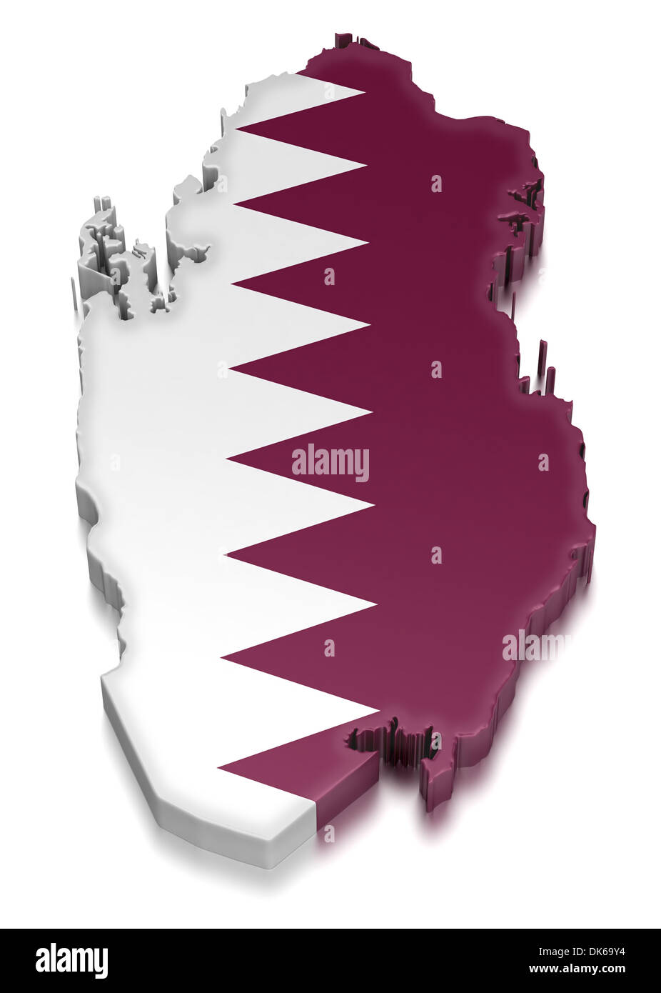 Physical map of qatar hi-res stock photography and images - Alamy