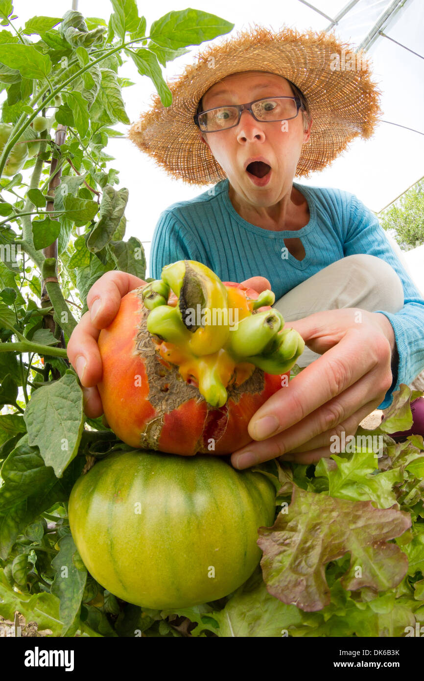 Big emotion in the presence of a malformed tomato (model release OK ...