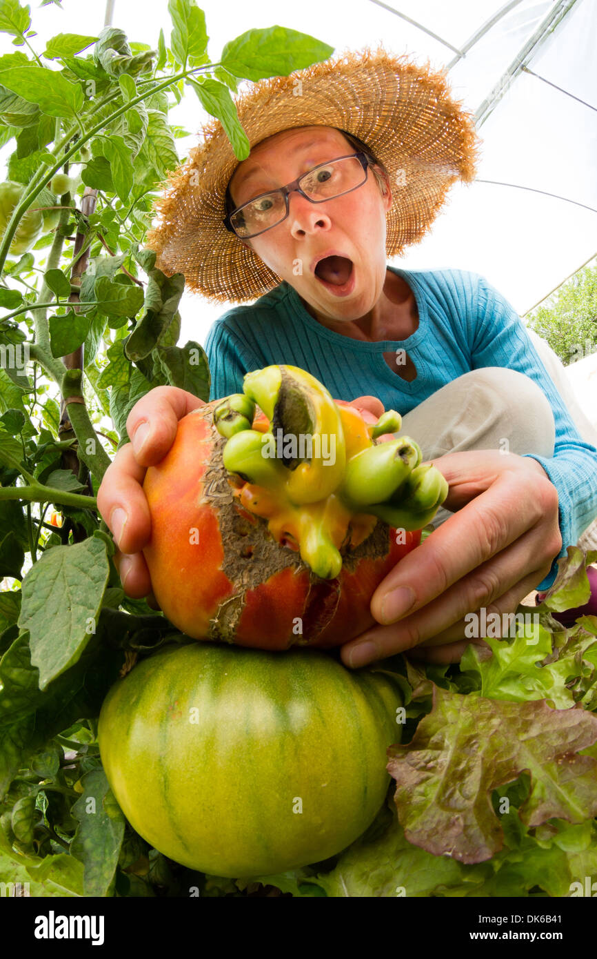 Big emotion in the presence of a malformed tomato (model release OK ...