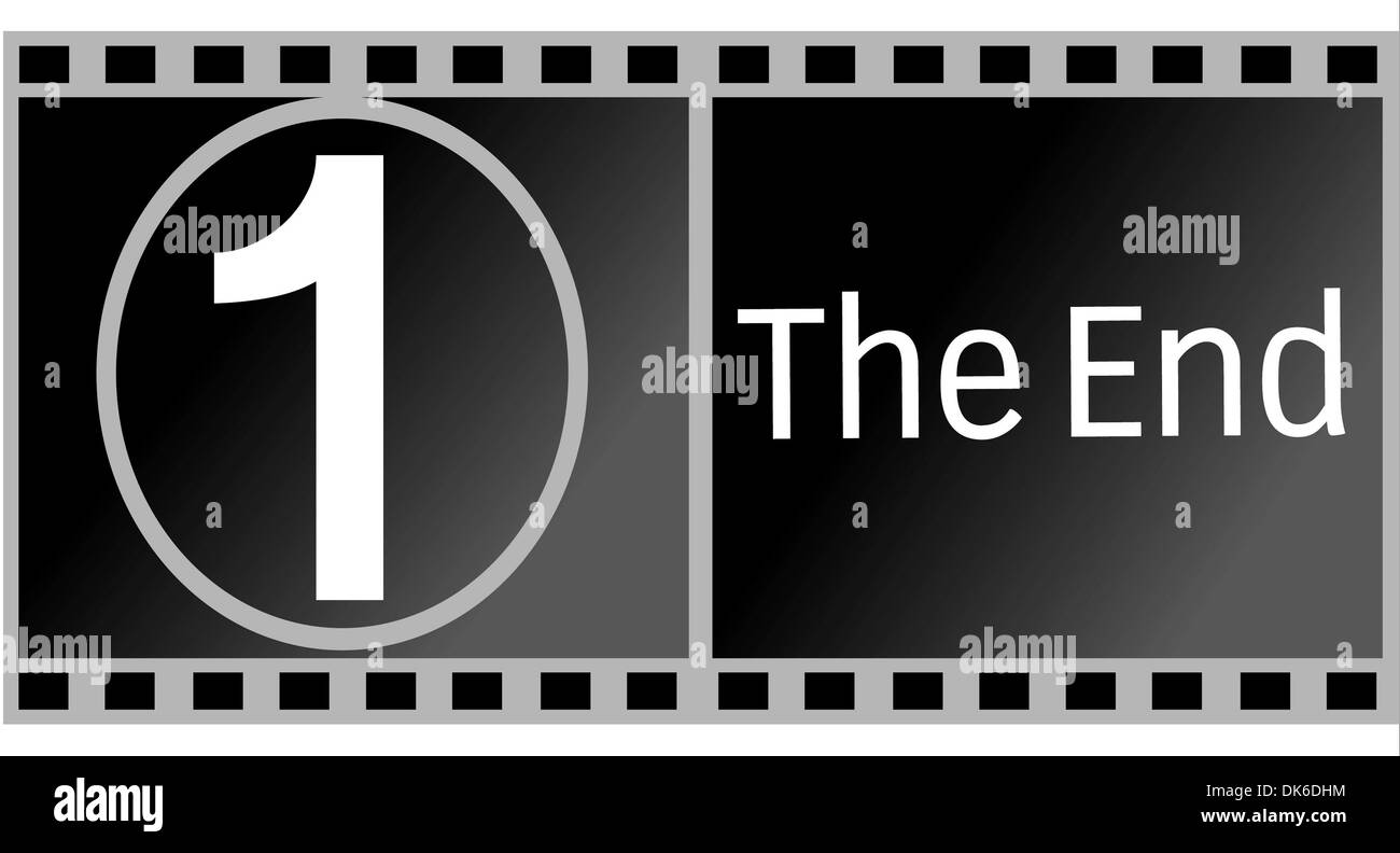 Images end movie ending screen hi-res stock photography and images - Alamy