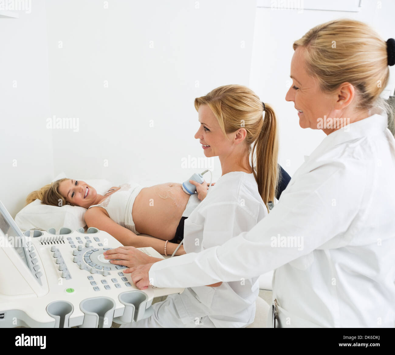 Pregnant Woman Getting Ultrasound Examination Stock Photo - Alamy
