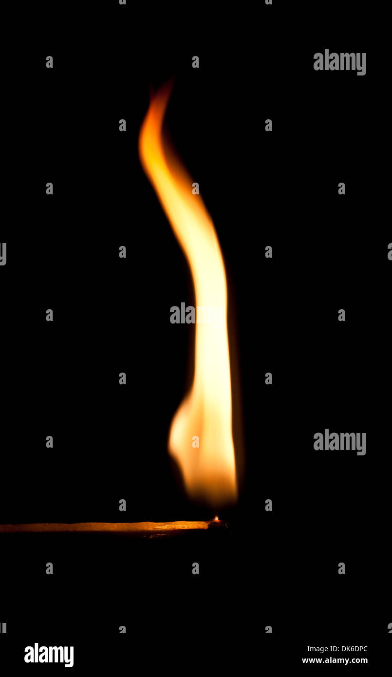 Shape of fire flame on flammable match Stock Photo - Alamy