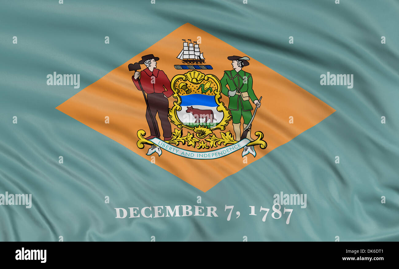 3D Delaware Flag Stock Photo - Alamy