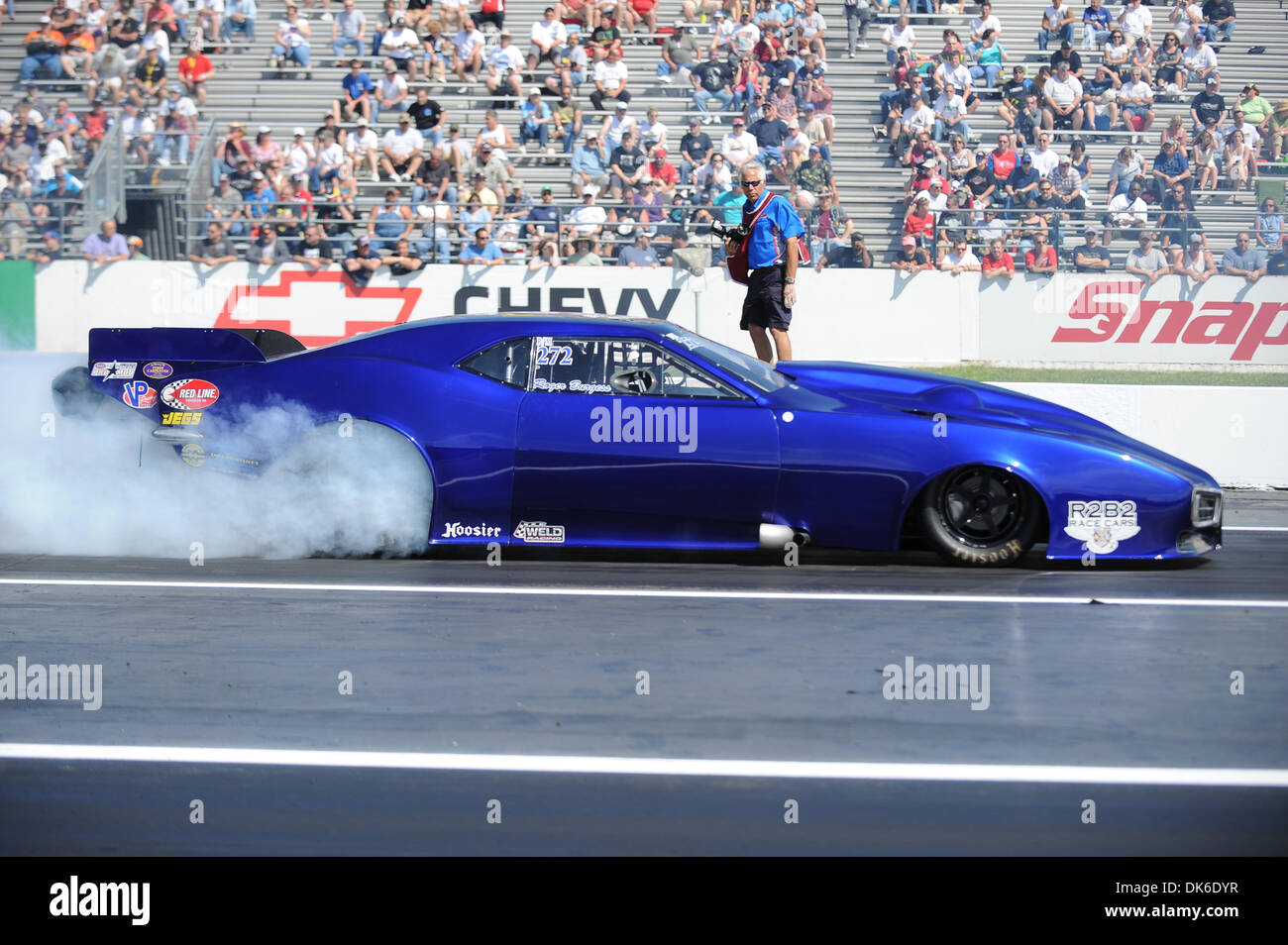 June 3, 2011 - Englishtown, New Jersey, U.S - Roger Burgess burns out ...
