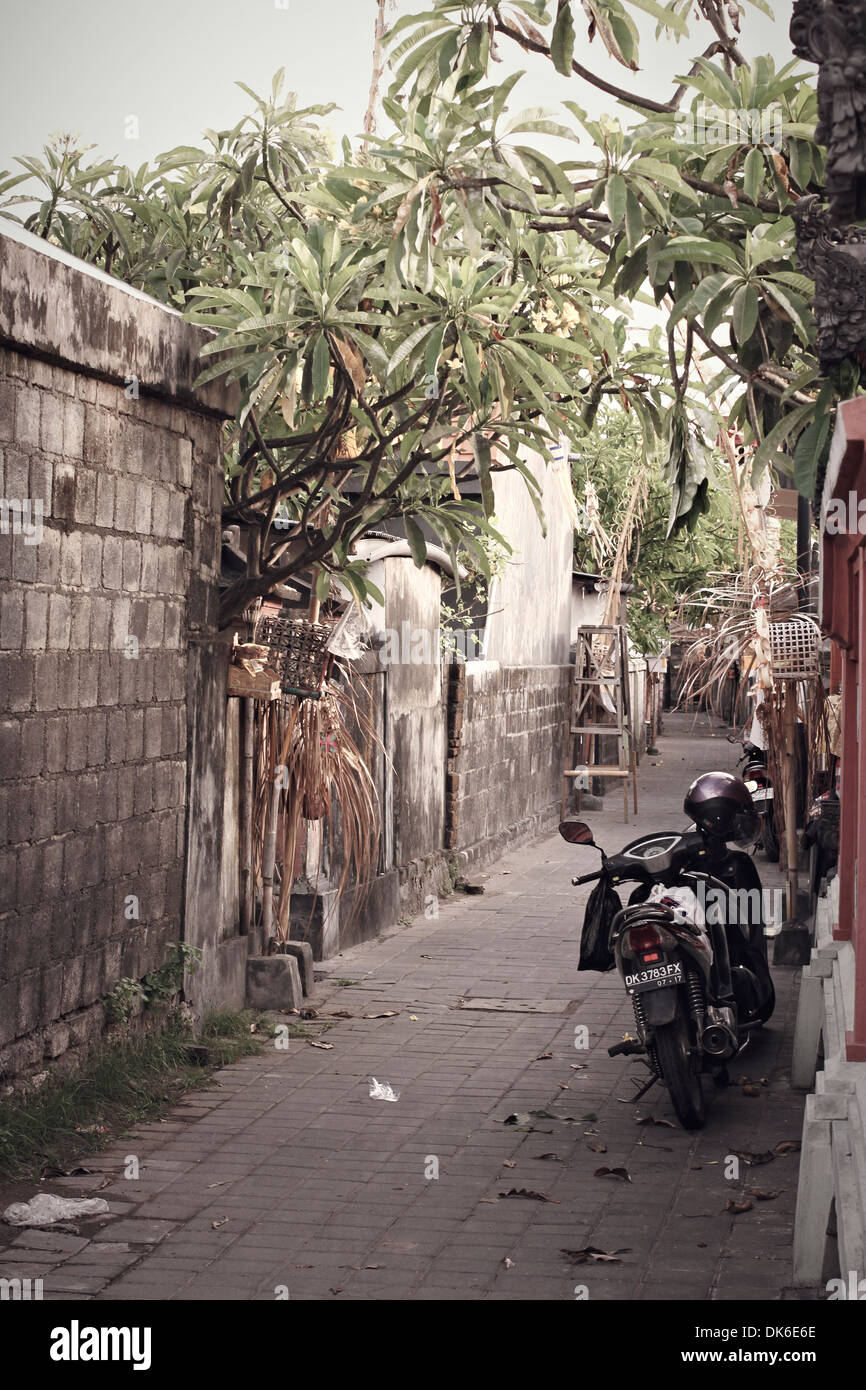 Back alley in Bali Stock Photo - Alamy