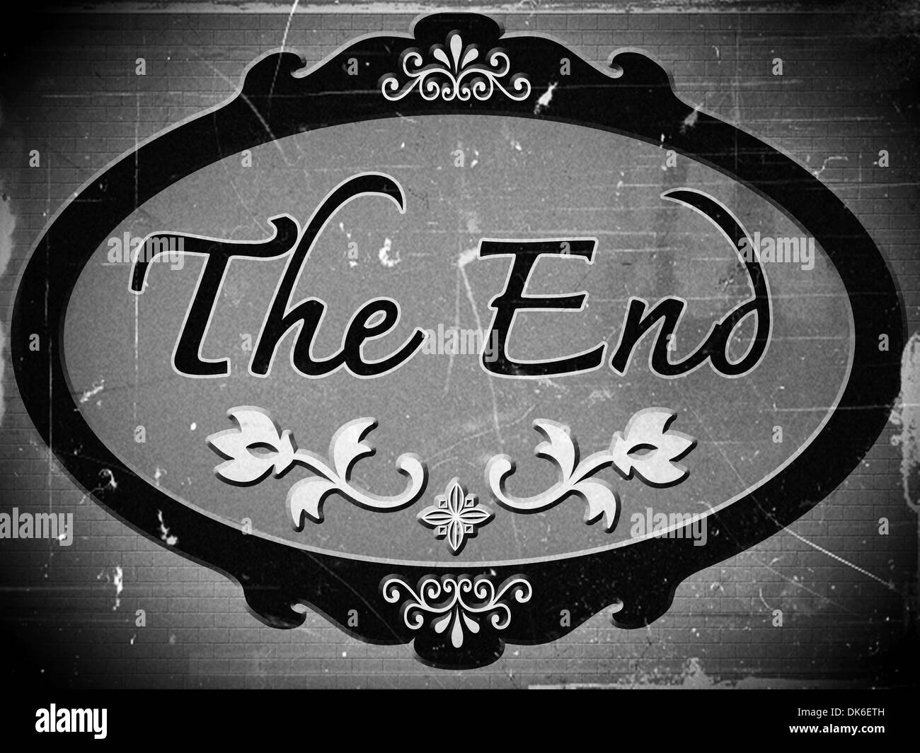 Movie ending screen Stock Photo - Alamy