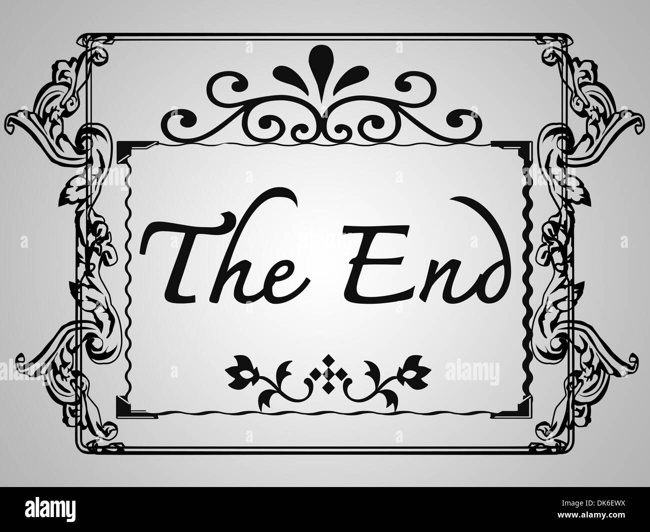 Movie ending screen Stock Photo - Alamy