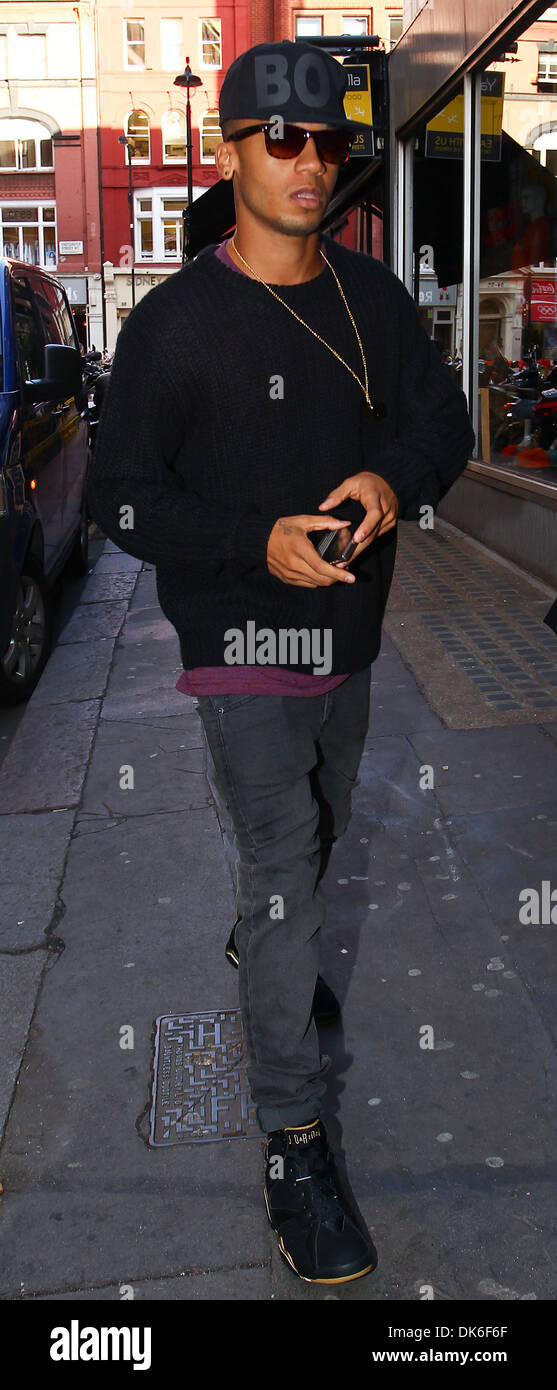 Aston Merrygold JLS at the Kiss FM studios London, England - 25.09.12 Stock Photo - Alamy