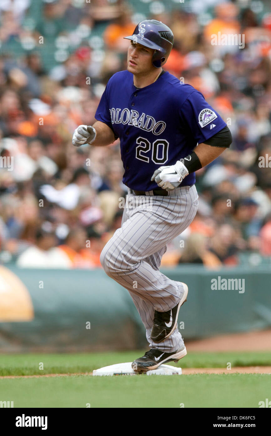 June 5, 2011 - San Francisco, California, U.S - Rockies catcher Chris ...