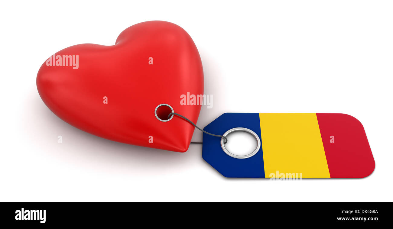 Love romania symbol heart flag hi-res stock photography and images - Alamy