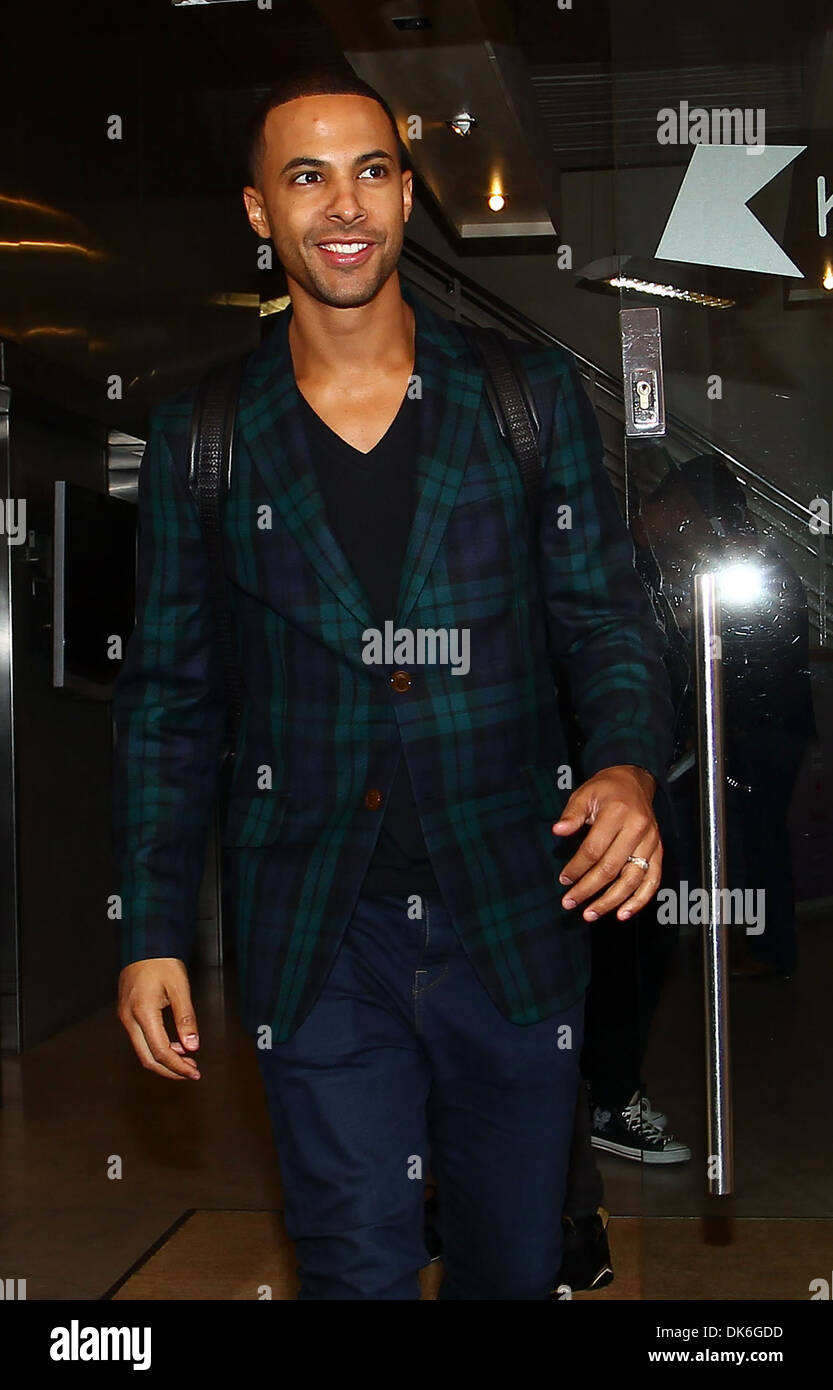 Marvin Humes JLS at the Kiss FM studios London, England - 25.09.12 ...