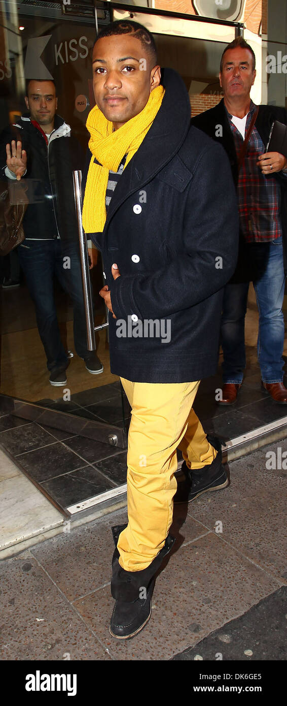 Jonathan Gill aka JB JLS at the Kiss FM studios London, England - 25.09 ...