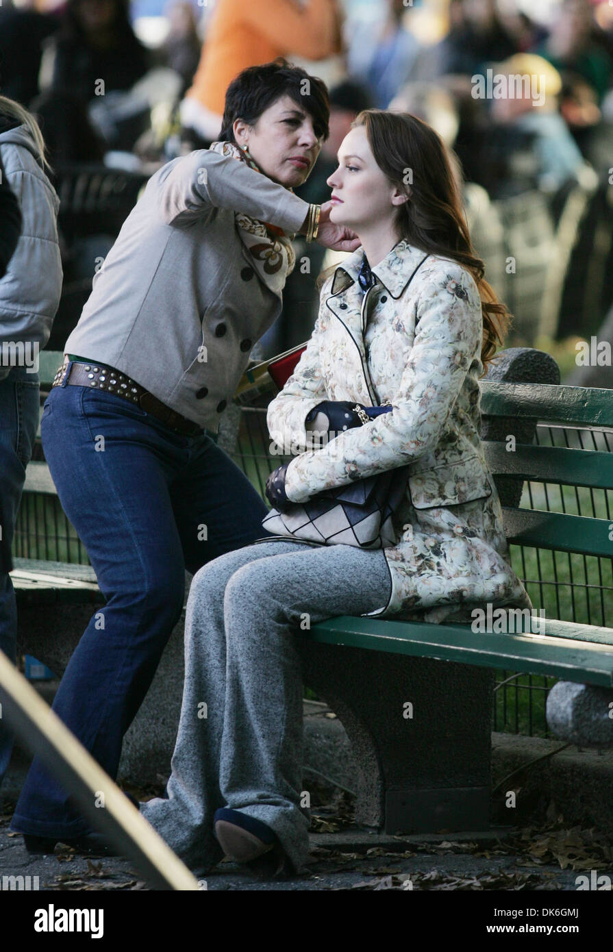 Leighton Meester filming on set of 'Gossip Girl' in Midtown Manhattan ...