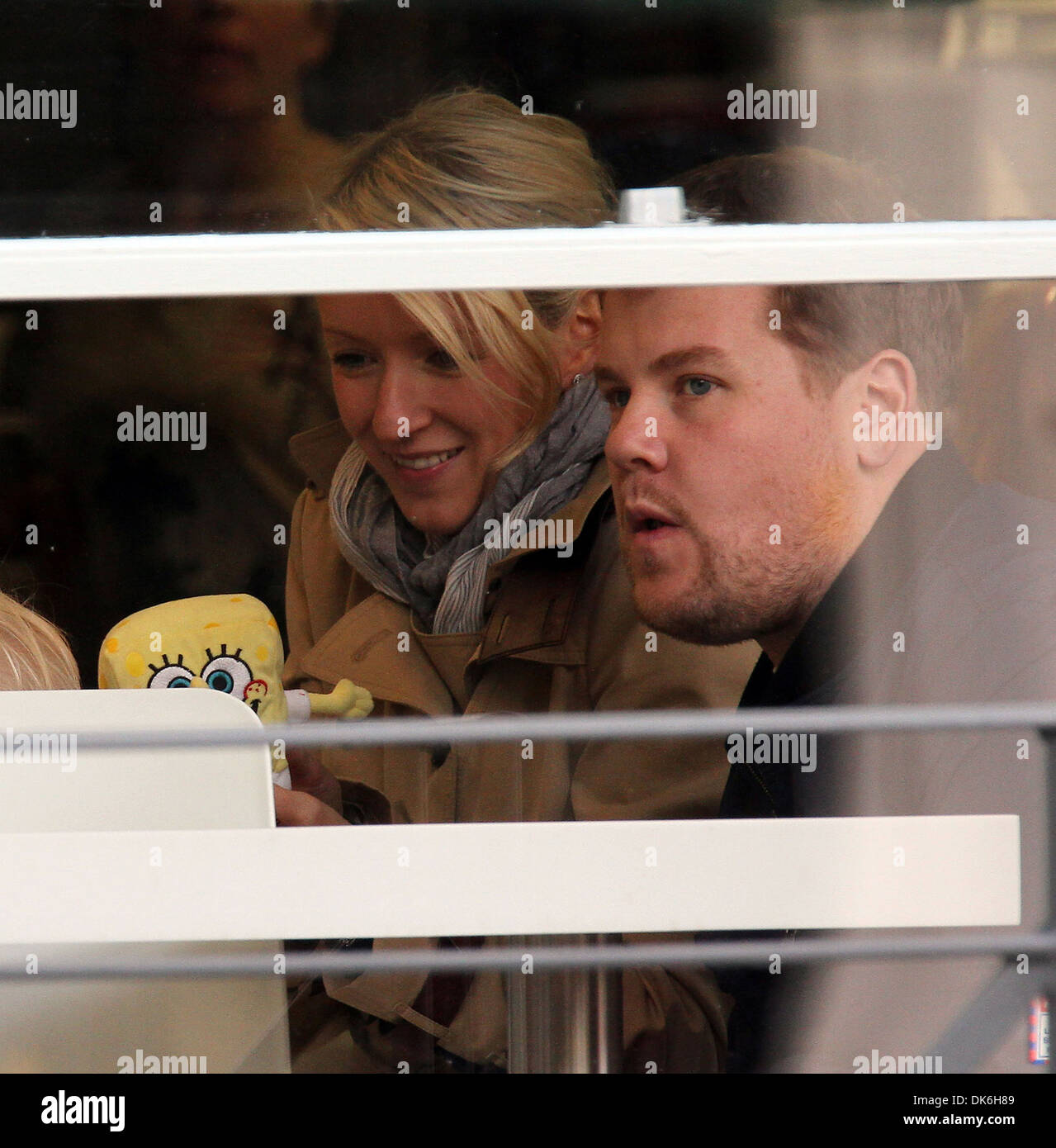Newlyweds James Cordon and Julia Carey take their son Max for lunch in ...