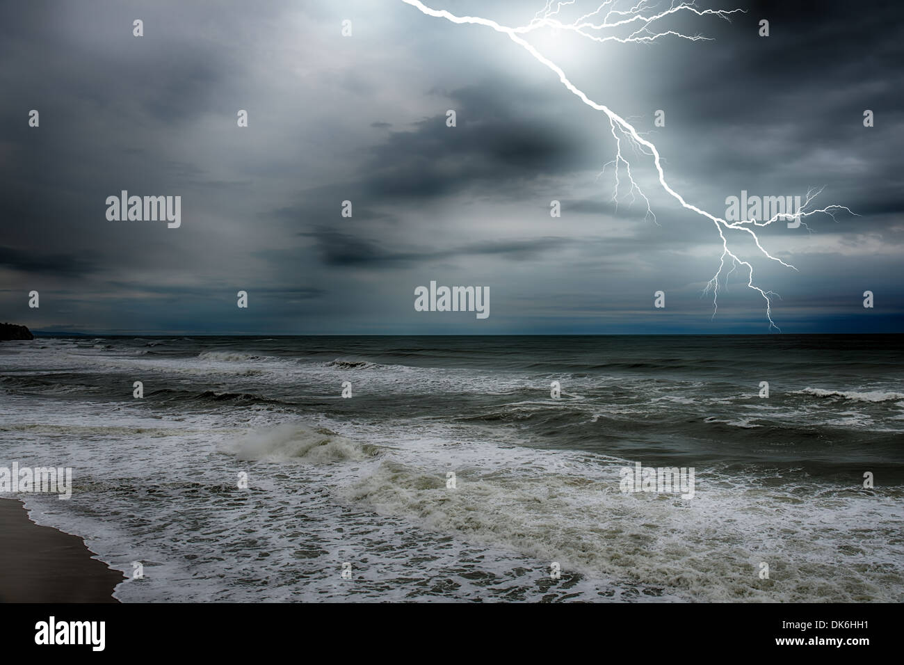 Storm on the sea after a rain. HDR image Stock Photo - Alamy