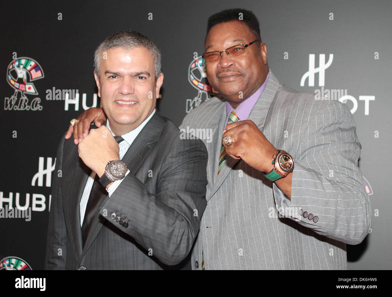 Hublot CEO Ricardo Guadalupe and Larry Holmes WBC and Hublot Watches ...