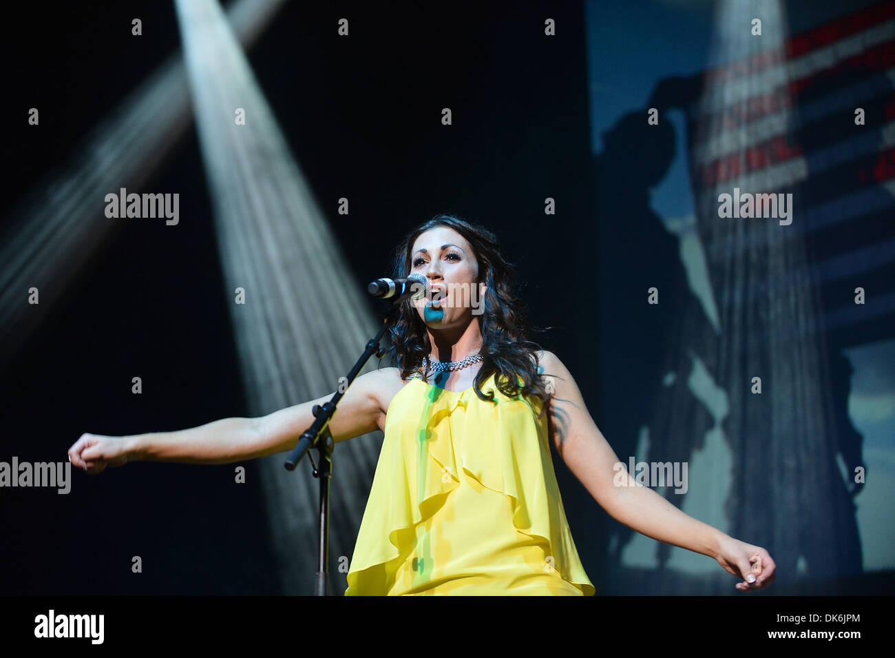 Danielle Peck performs during Miami Rocks Our Troops at Bank United ...