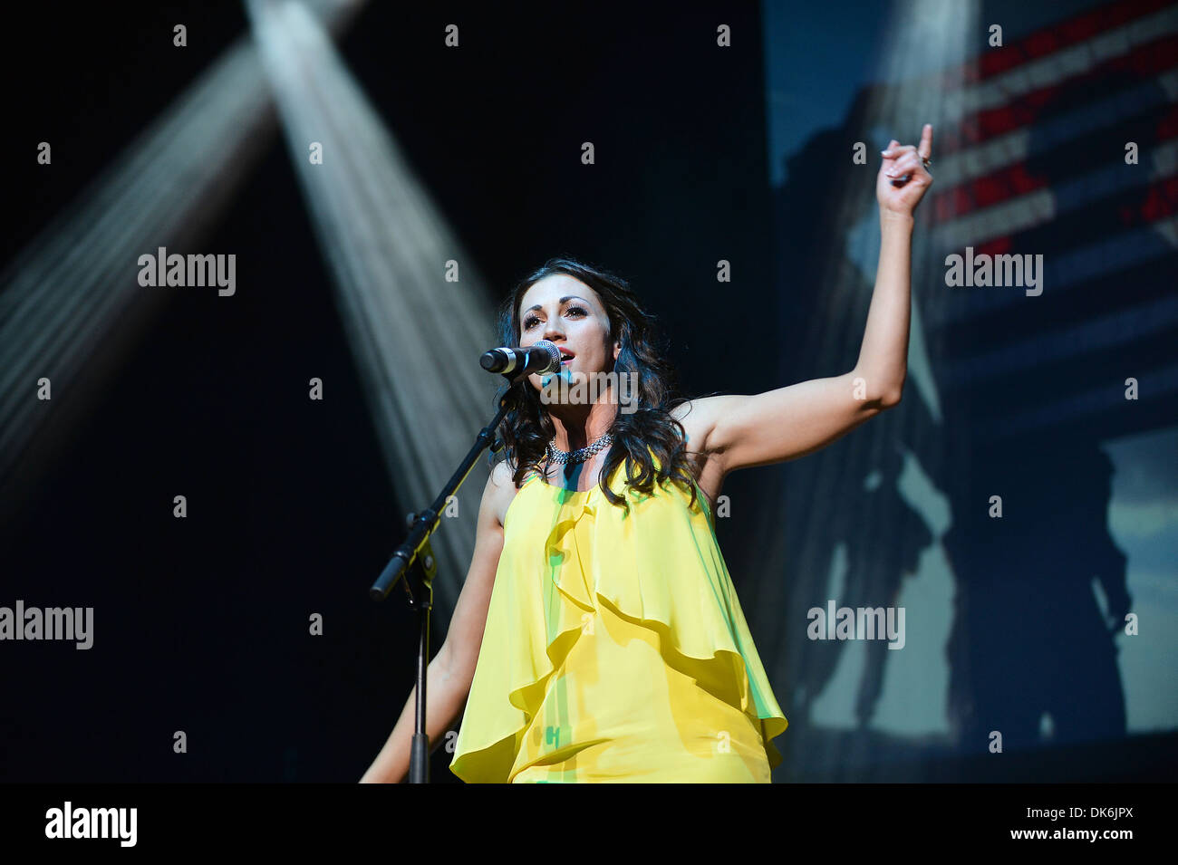 Danielle Peck performs during Miami Rocks Our Troops at Bank United ...