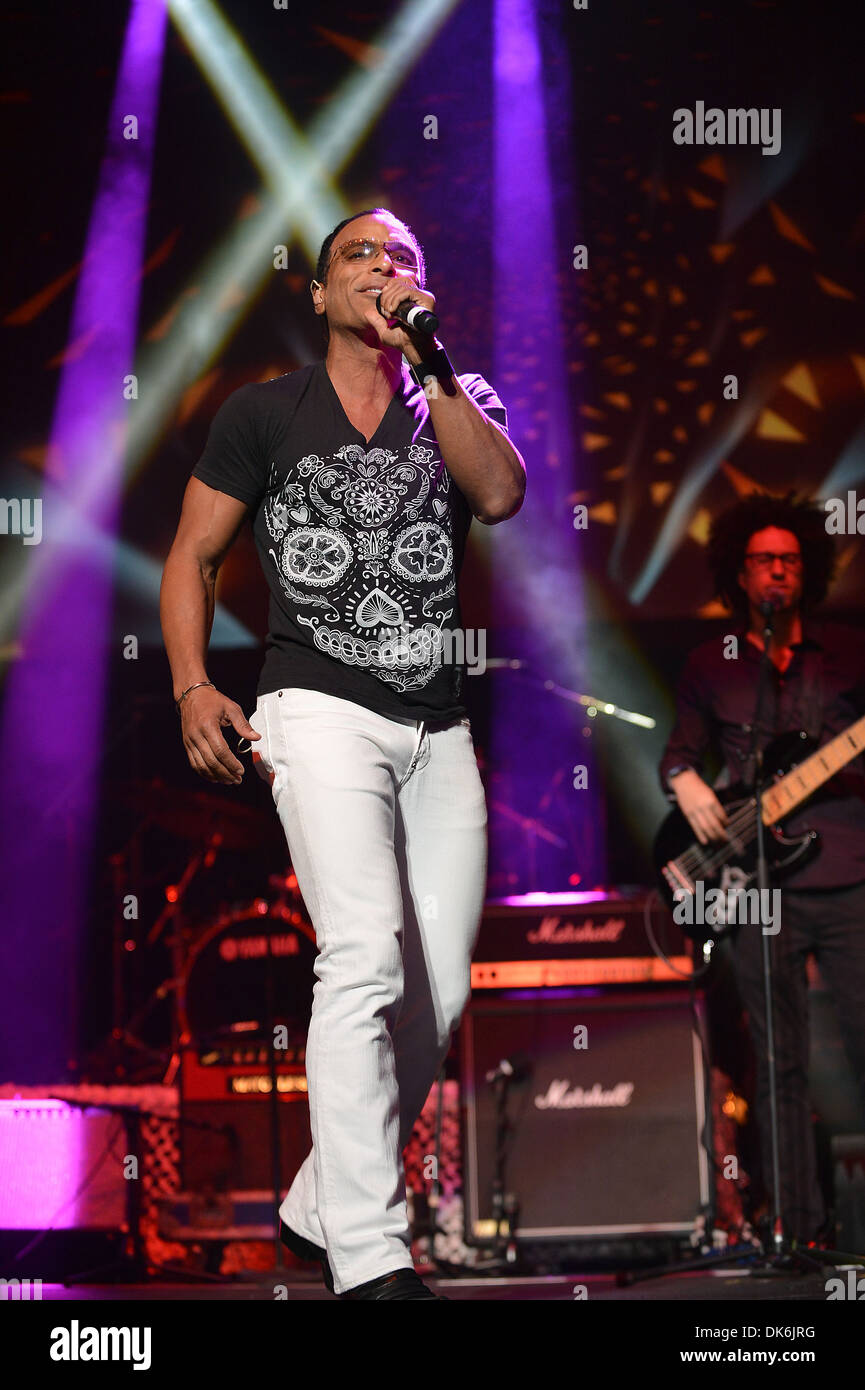 Jon Secada performs during Miami Rocks Our Troops at Bank United Center ...