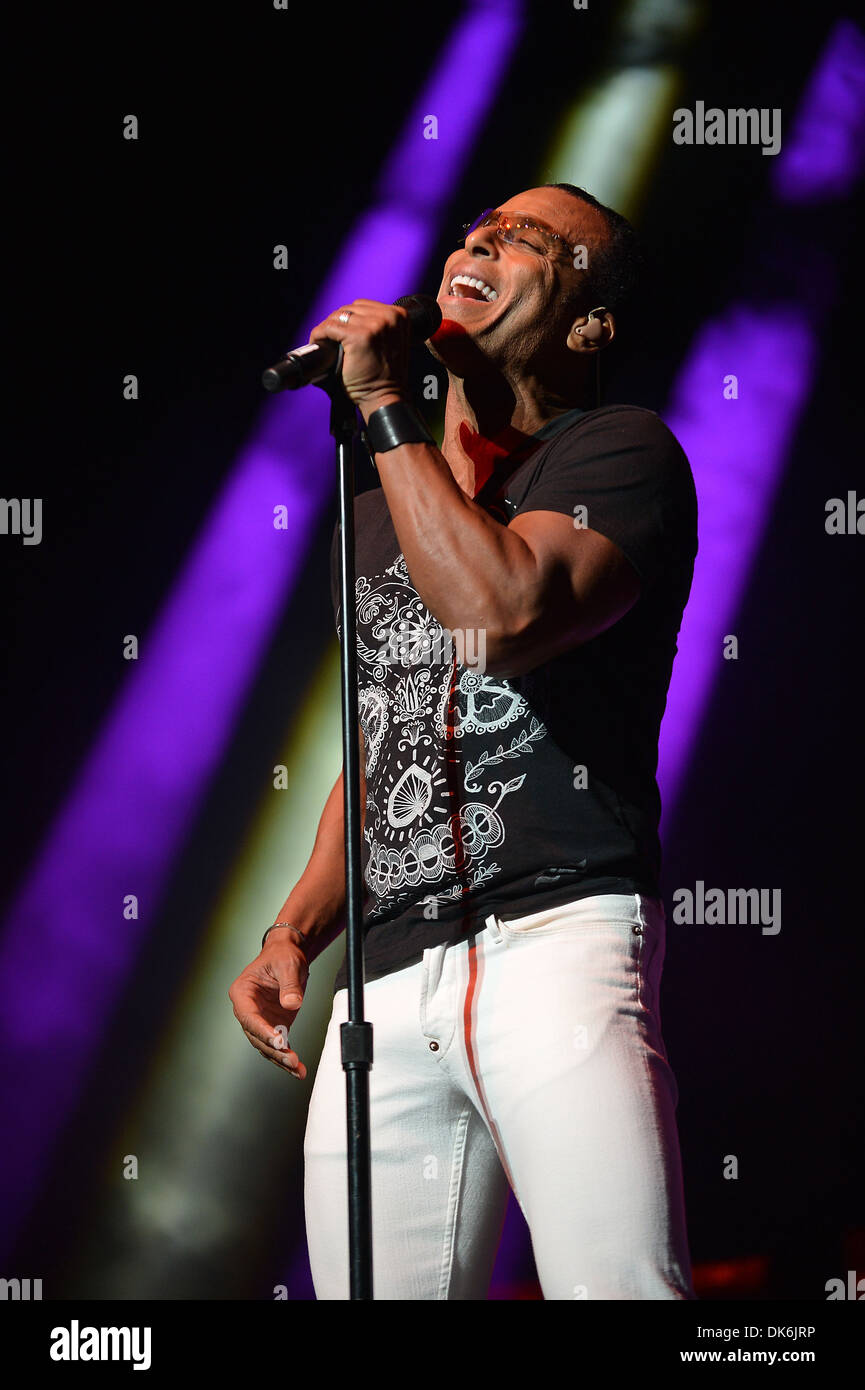 Jon Secada performs during Miami Rocks Our Troops at Bank United Center ...