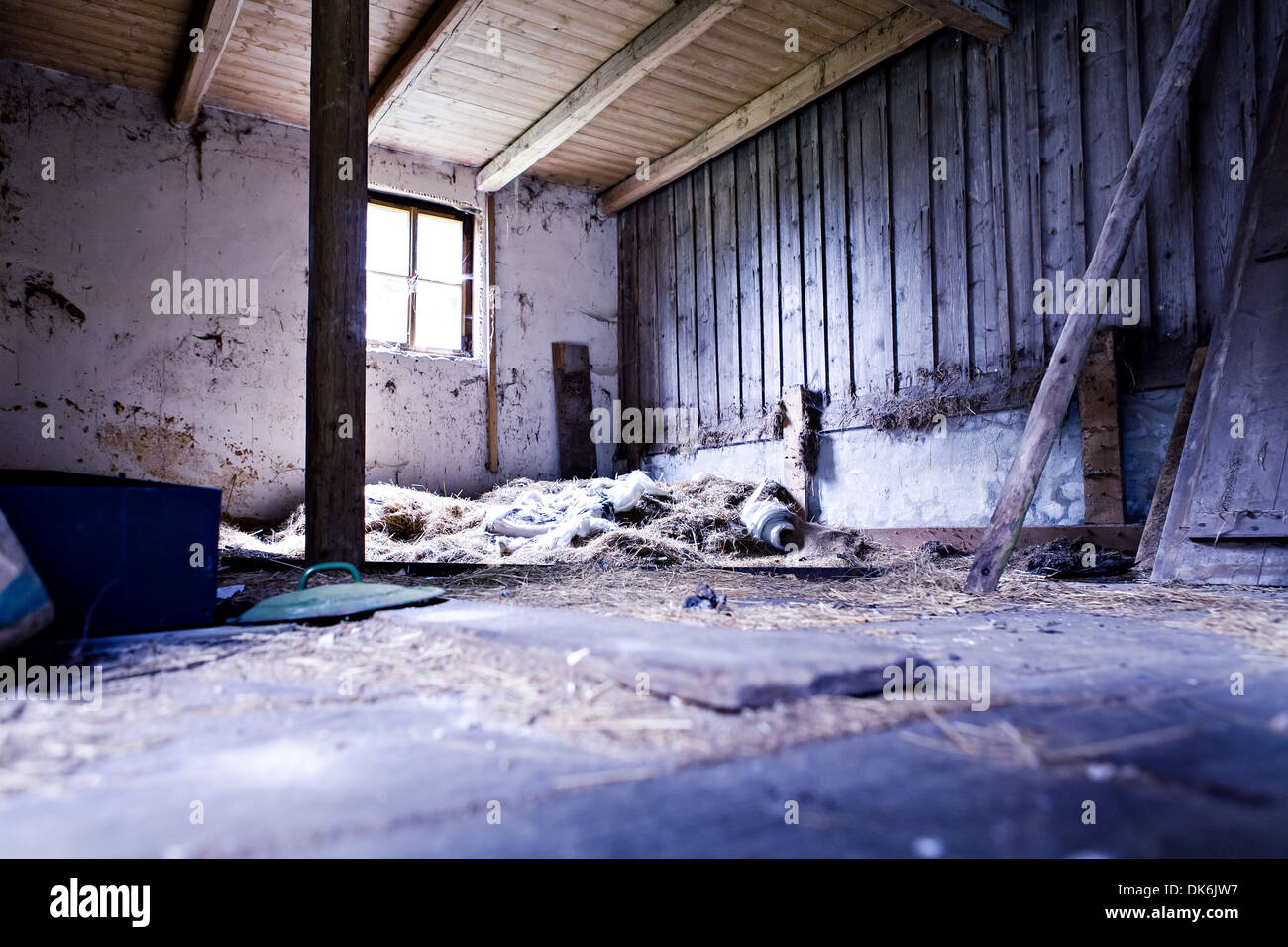 inside shooting of a old and squalid building Stock Photo - Alamy