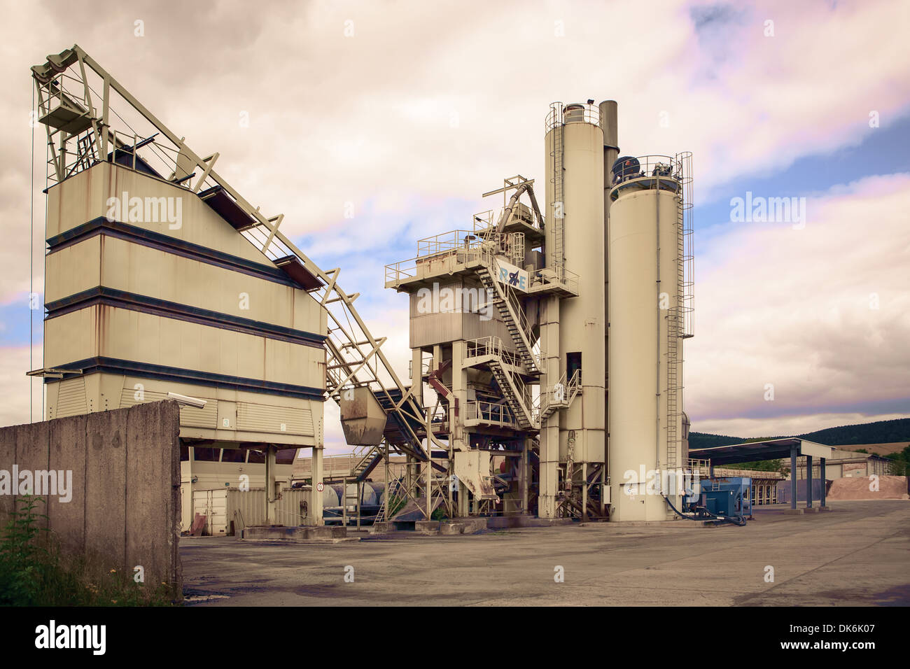An old small factory in front of sky Stock Photo - Alamy