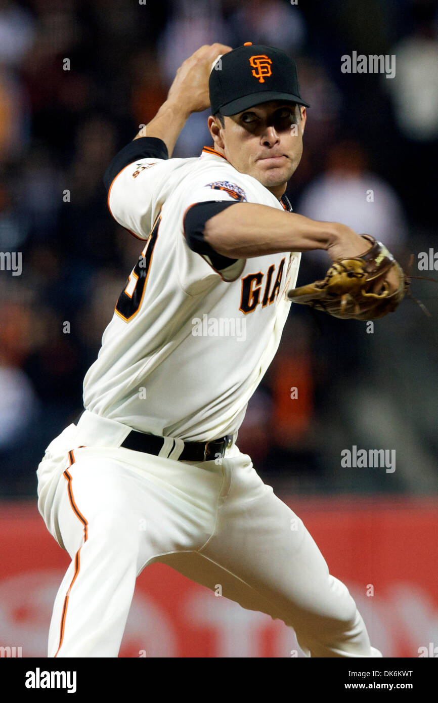 June 6, 2011 - San Francisco, California, U.S - Giants relief pitcher Javier Lopez (49) pitches ...