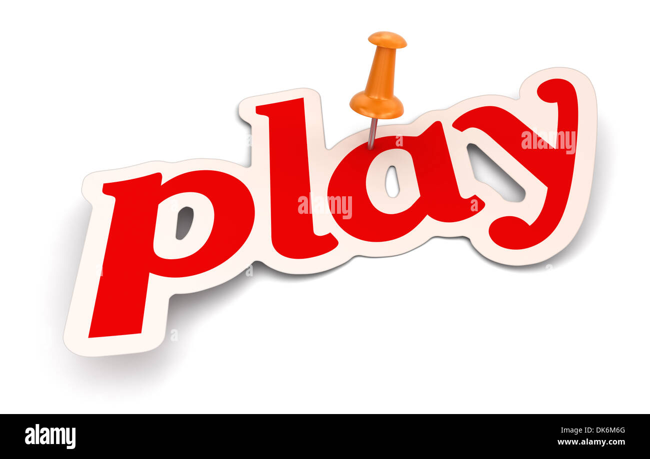 Push Pin and play (clipping path included Stock Photo - Alamy