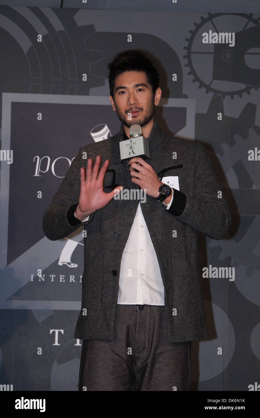 Taipei, Taiwan. 2nd Dec, 2013. Actor Godfrey Gao attends commercial ...