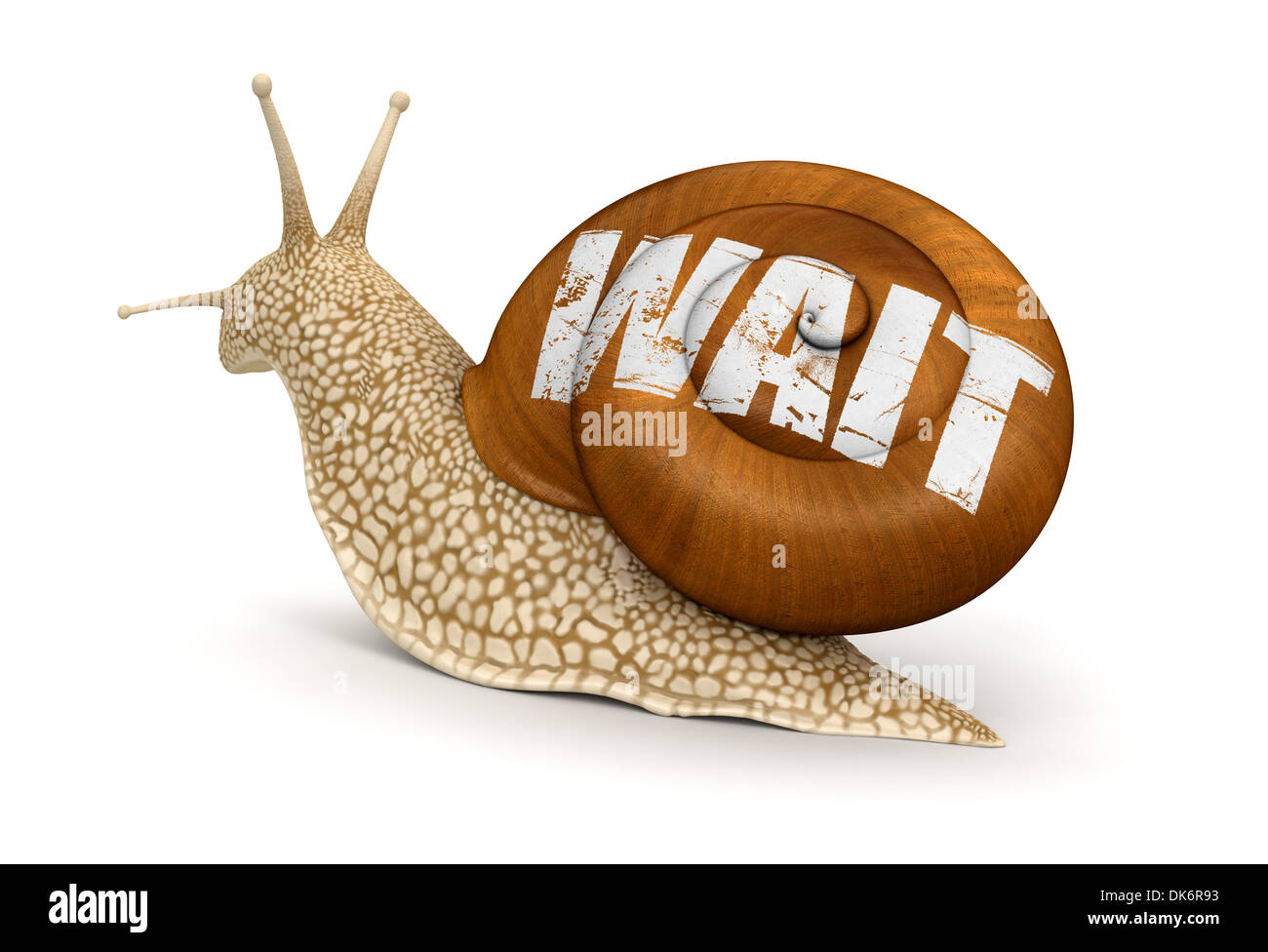 Wait Snail (clipping path included Stock Photo - Alamy