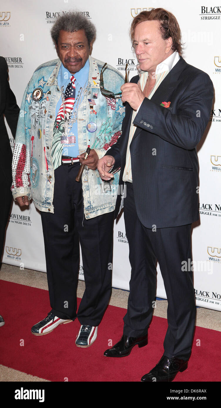 Don King Mickey Rourke at 'Black November' premiere at United Nations ...