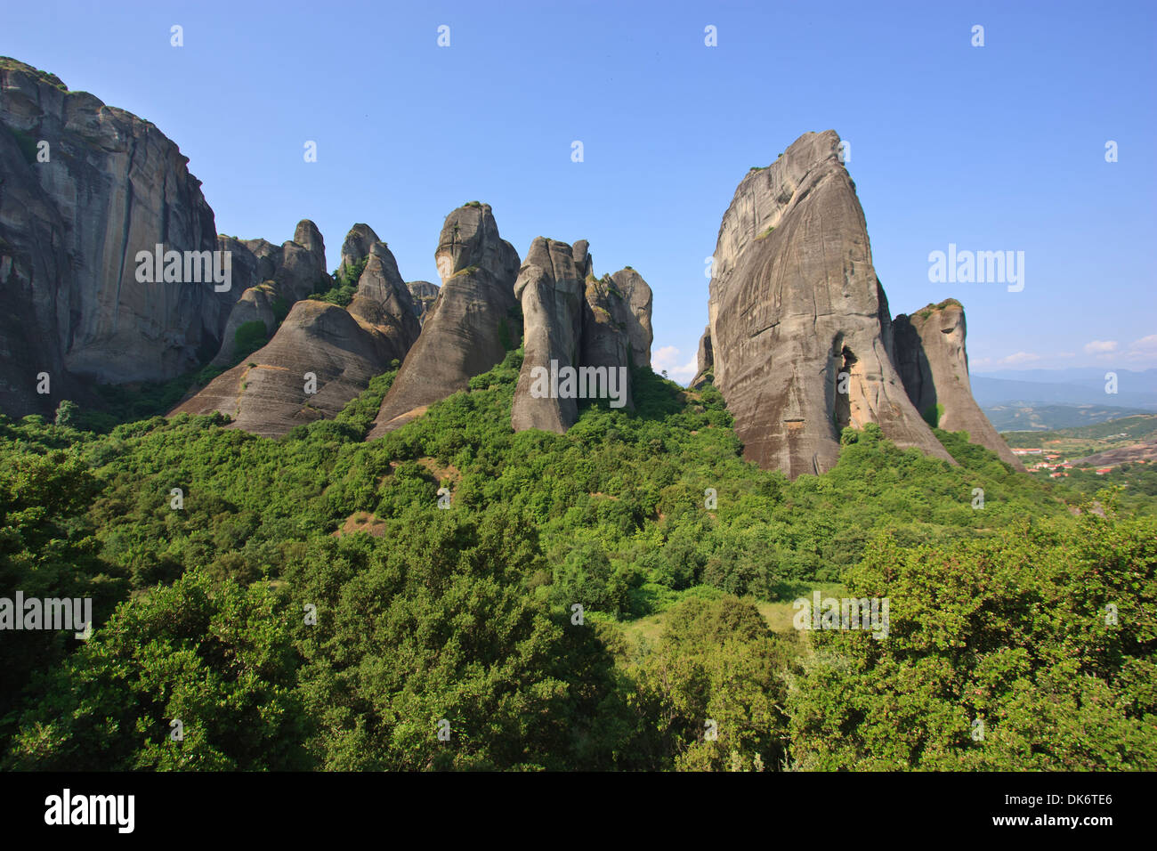 Rocks of Meteora in late afternoon Stock Photo - Alamy