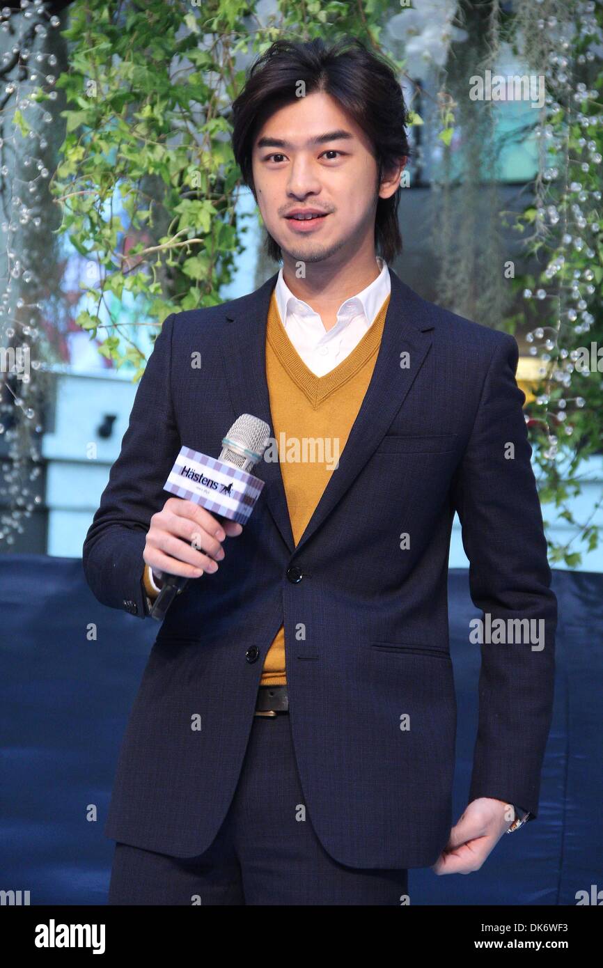Taipei, Taiwan. 2nd Dec, 2013. Actor Chen Bolin attends commercial ...