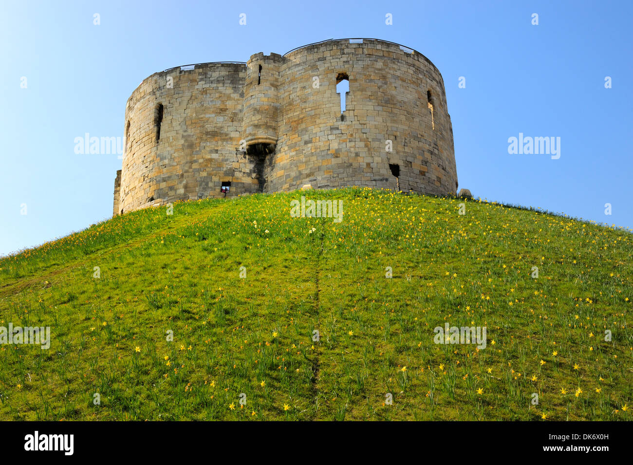 Cliffords Tower, York Castle Keep, York City, Yorkshire, England ...