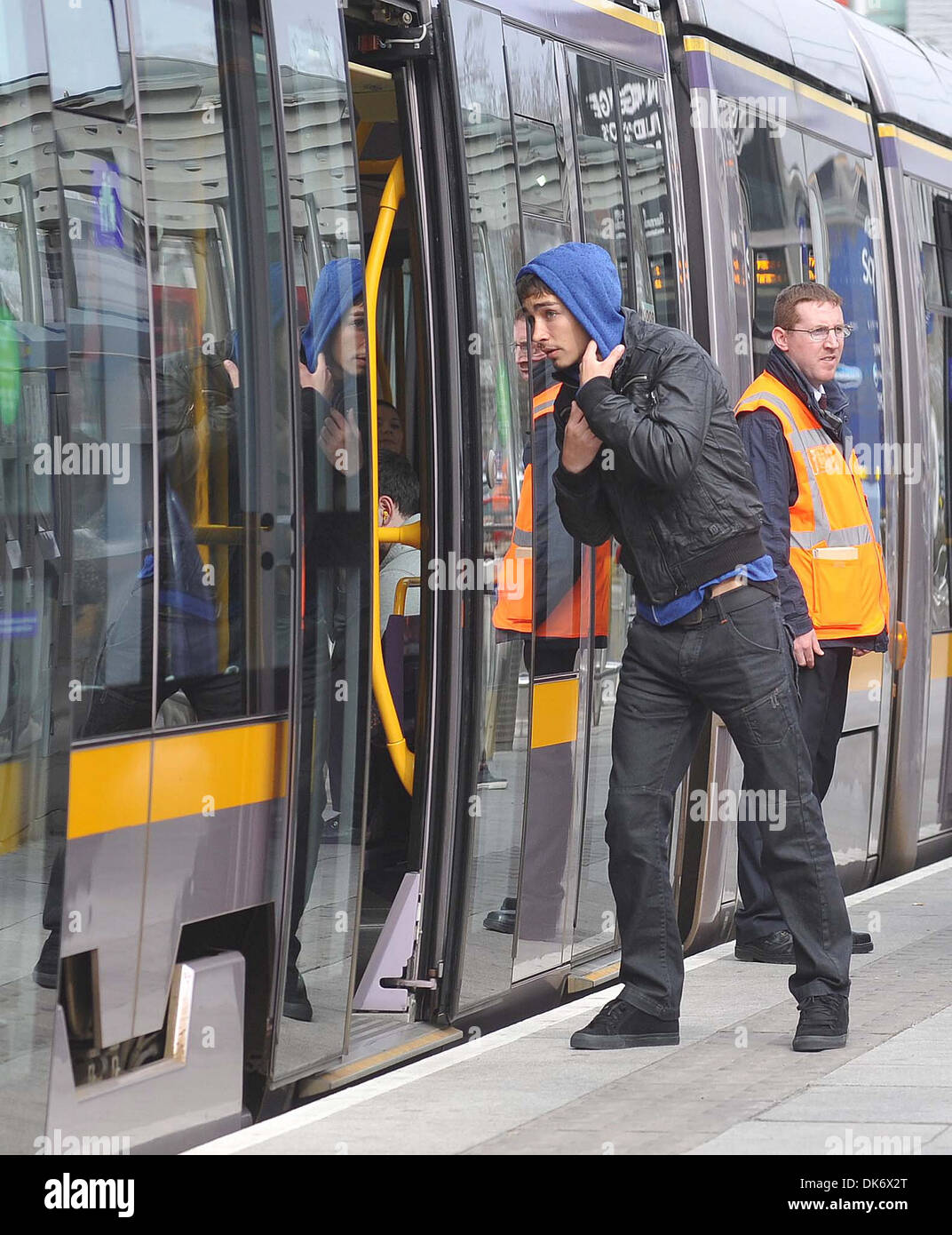 Actor Robert Sheehan on set of 'Love/Hate' where his character "Darren ...