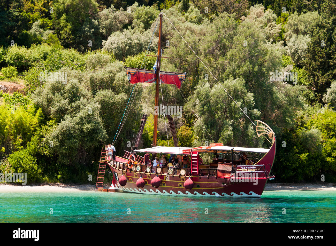 Tourists visit Skorpios island in the Ionian Sea Stock Photo - Alamy