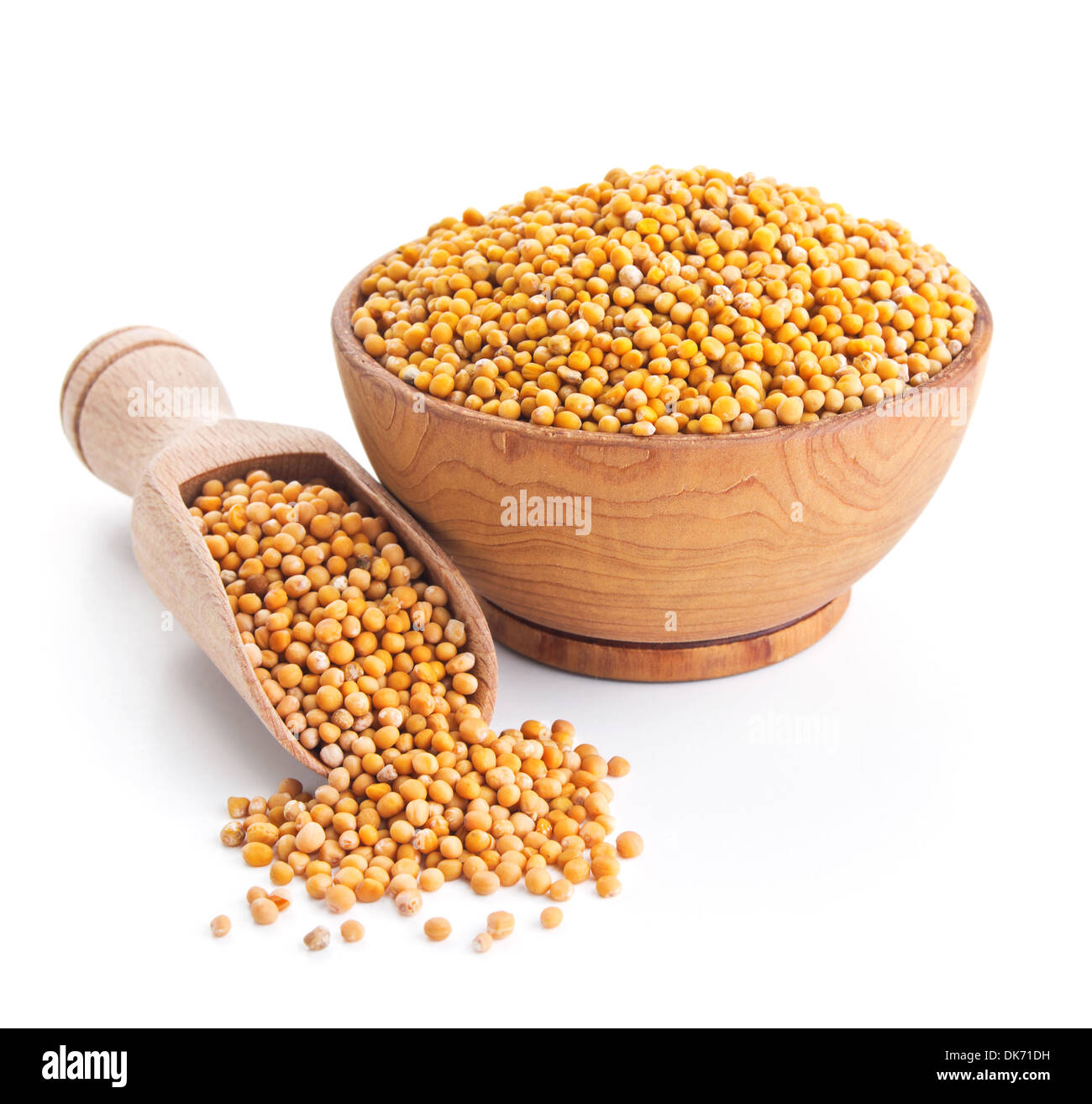 white mustard seeds isolated on white background Stock Photo - Alamy