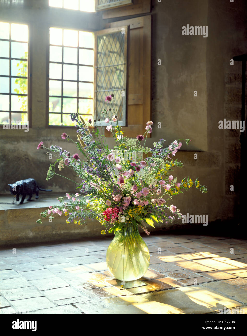 Potted flowers by the window Stock Photo - Alamy
