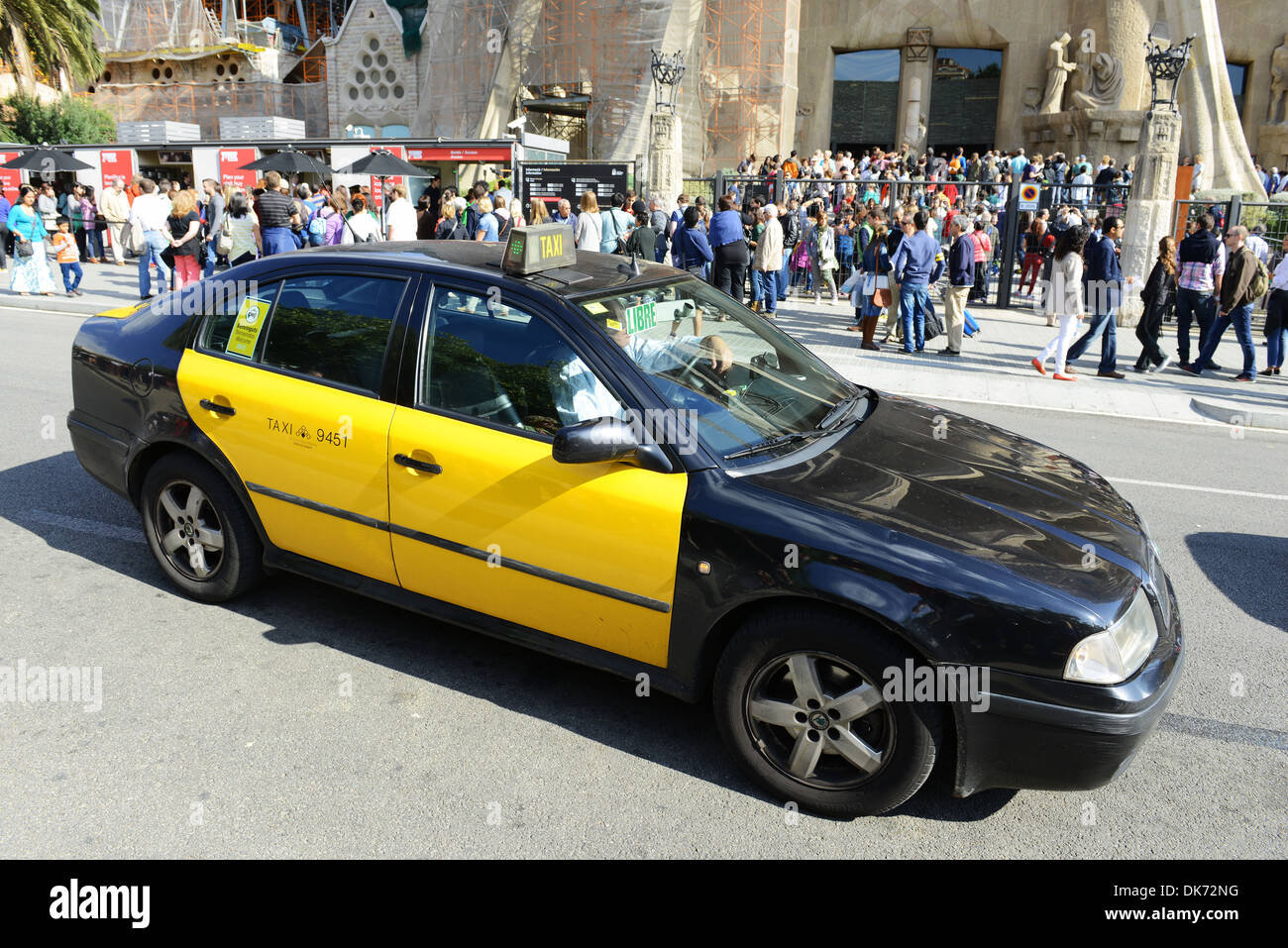 Taxi cab, Barcelona, Spain Stock Photo - Alamy