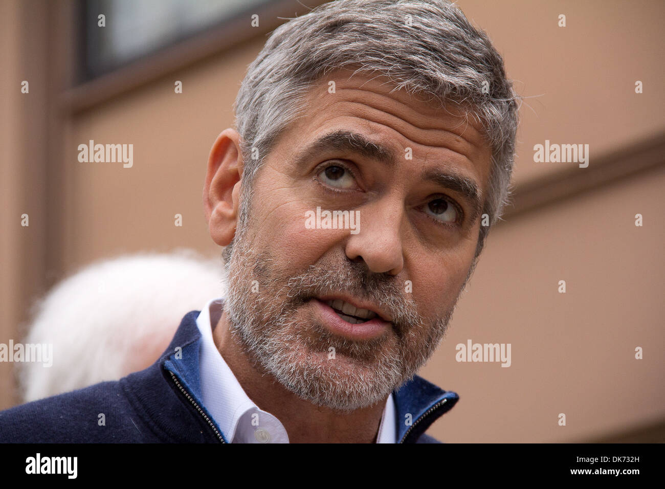 Actor and activist George Clooney and his father Nick Clooney speak to ...